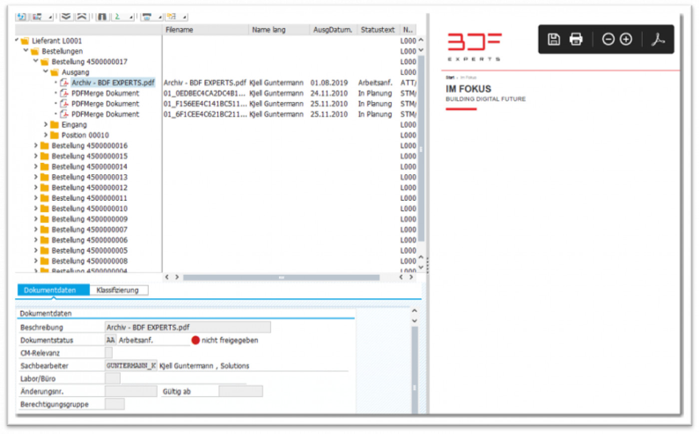 BDF Document Control Center - BDF EXPERTS
